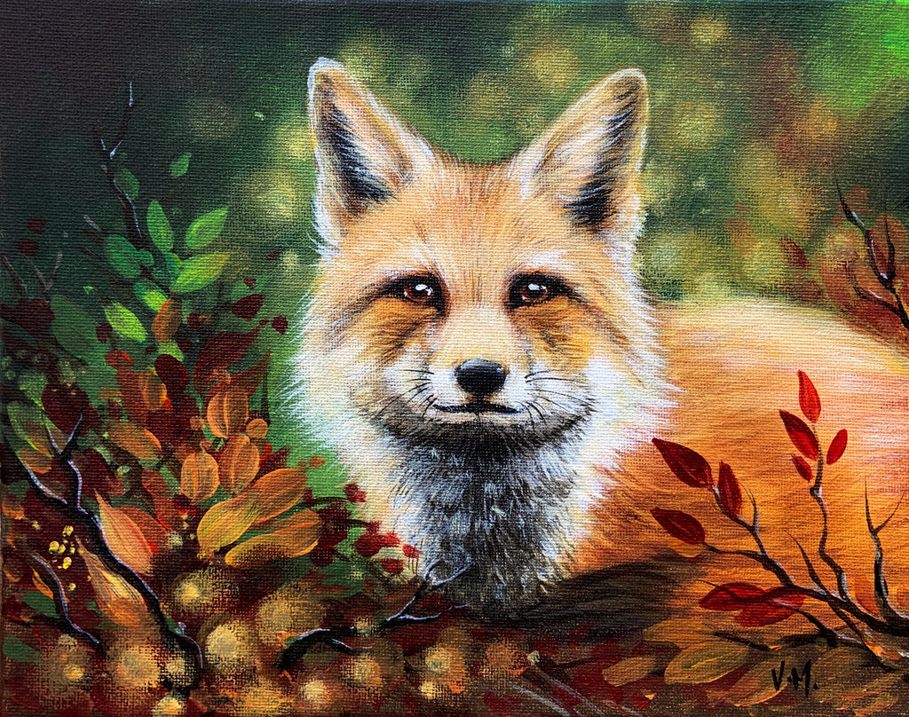 Autumn Fox - Acrylic | Instructor: Vera – Artists Palette Durham