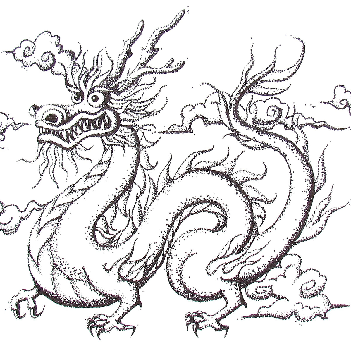 Year of the Dragon - Stippling | Instructor: Chris – Artists Palette Durham