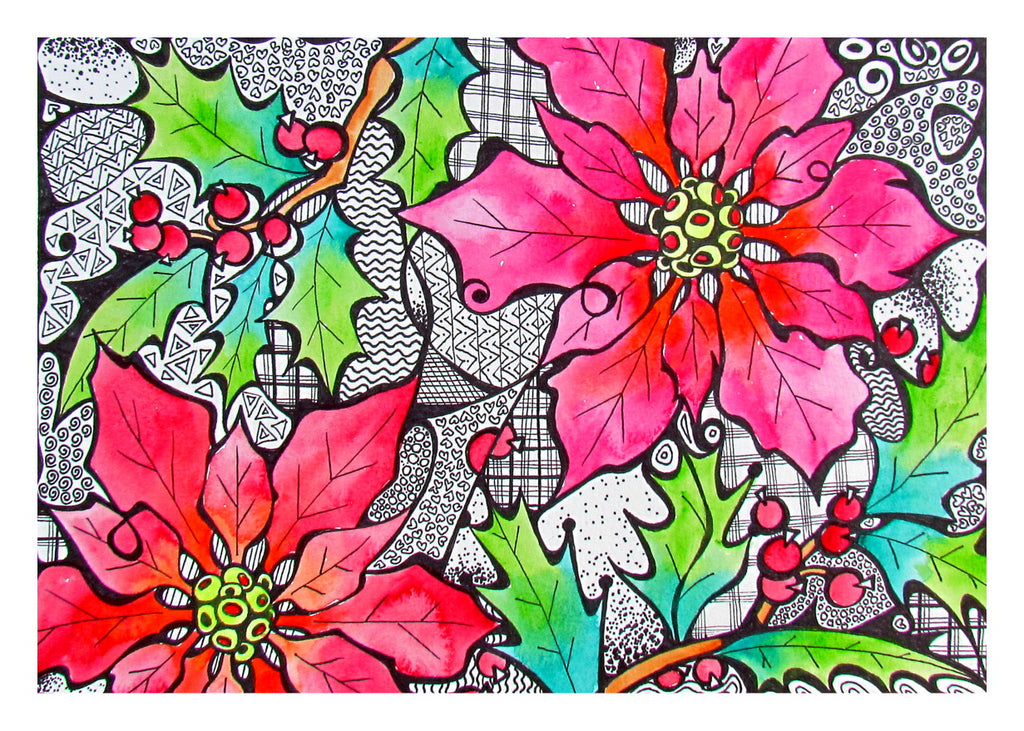 Festive Zendoodle - Watercolour | Instructor: Chris – Artists Palette ...