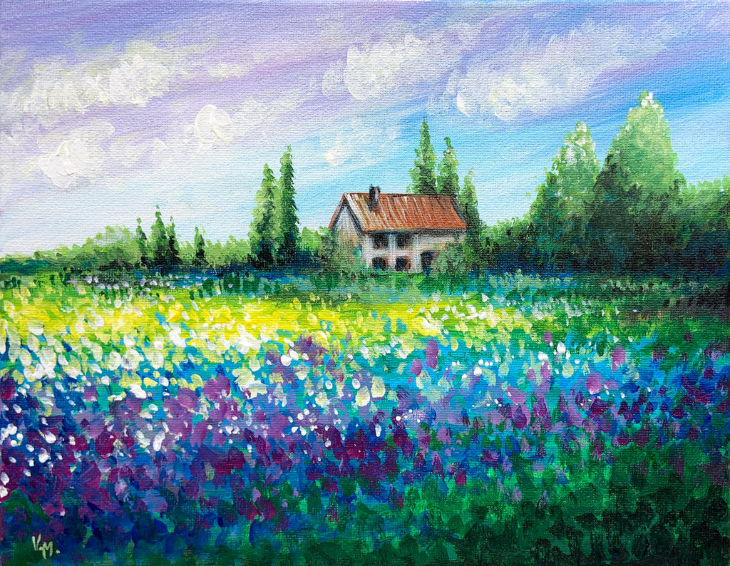 Fields of Joy - Acrylic | Instructor: Vera – Artists Palette Durham