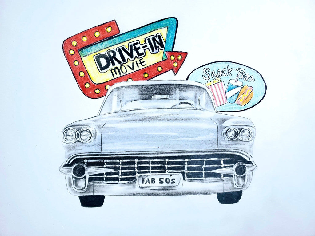 Fabulous 50's - Drawing | Instructor: Karin – Artists Palette Durham