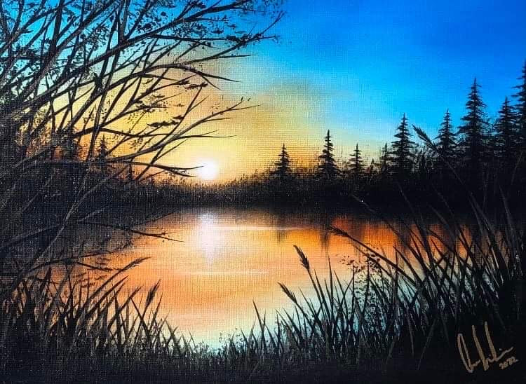 Hidden Light - Acrylic | Instructor: Liesl – Artists Palette Durham