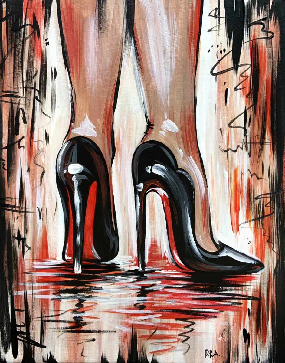 Red Bottoms - Acrylic | Instructor: Vera – Artists Palette Durham